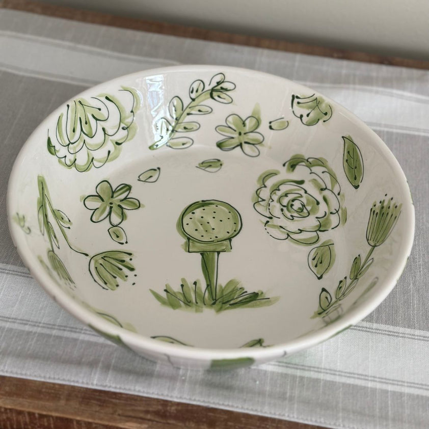 Flared Rim Golf Themed Bowl – For Pete's Sake Pottery