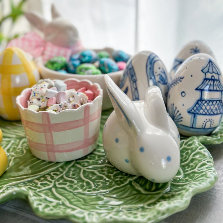 4" Hand Painted Ceramic Bunny Statue – For Pete's Sake Pottery