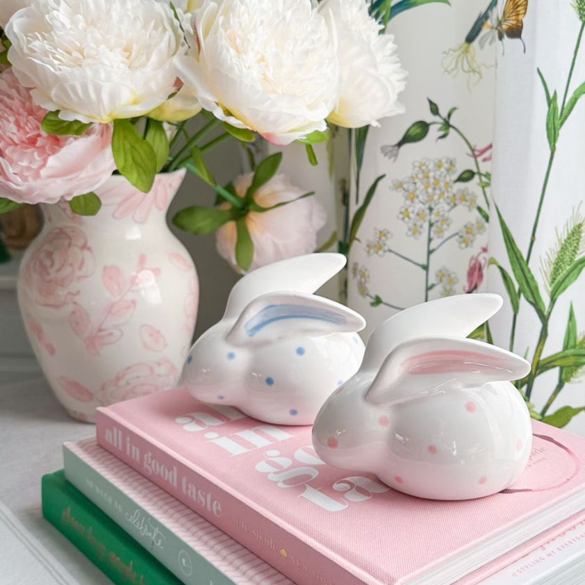 4" Hand Painted Ceramic Bunny Statue – For Pete's Sake Pottery