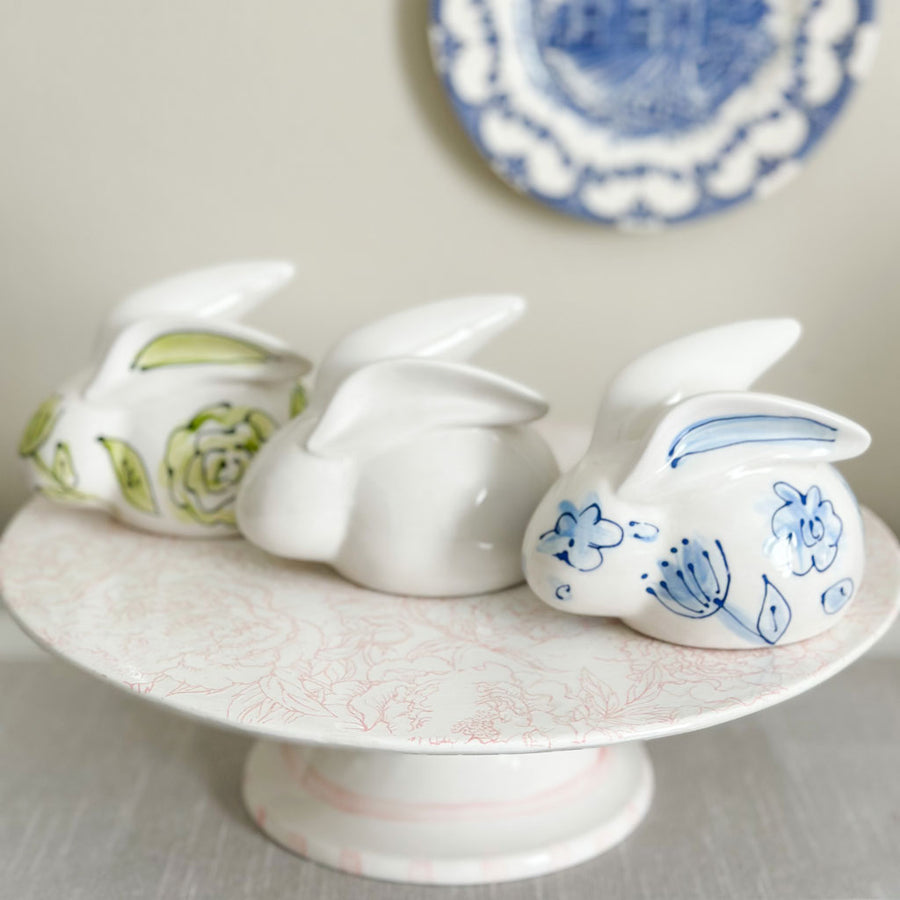 4" Hand Painted Ceramic Bunny Statue – For Pete's Sake Pottery