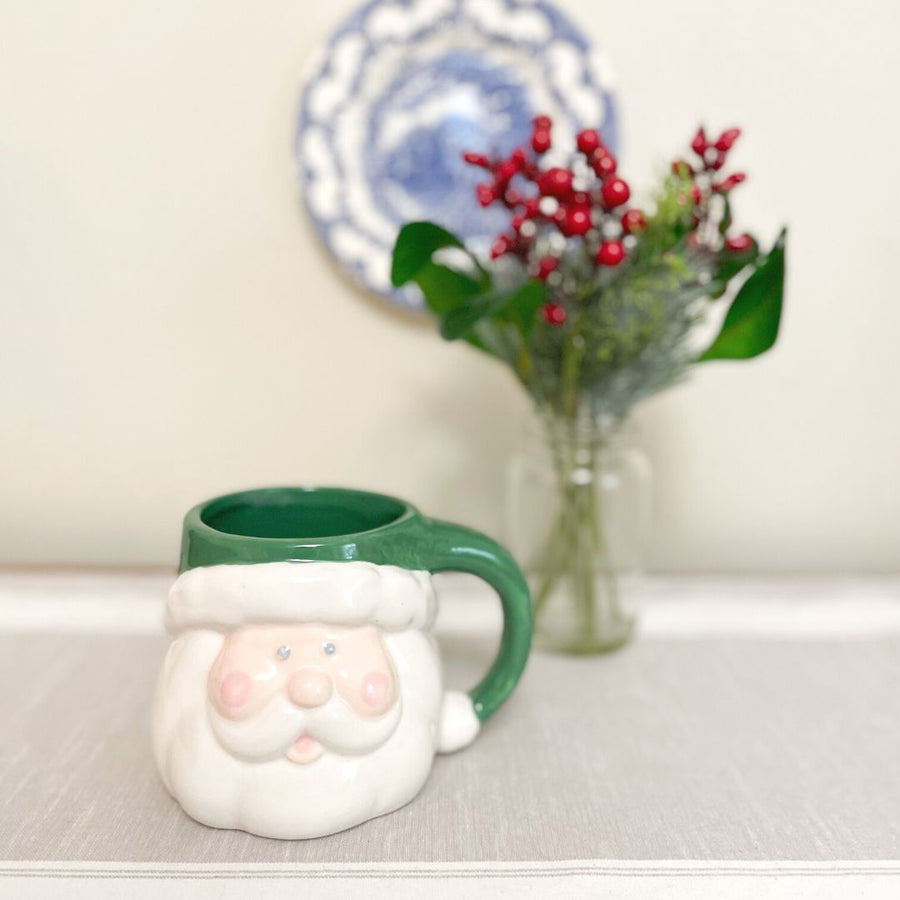 Hand Painted Santa Mug – For Pete's Sake Pottery