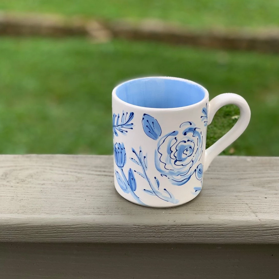 Blue Floral Chinoiserie Mug – For Pete's Sake Pottery